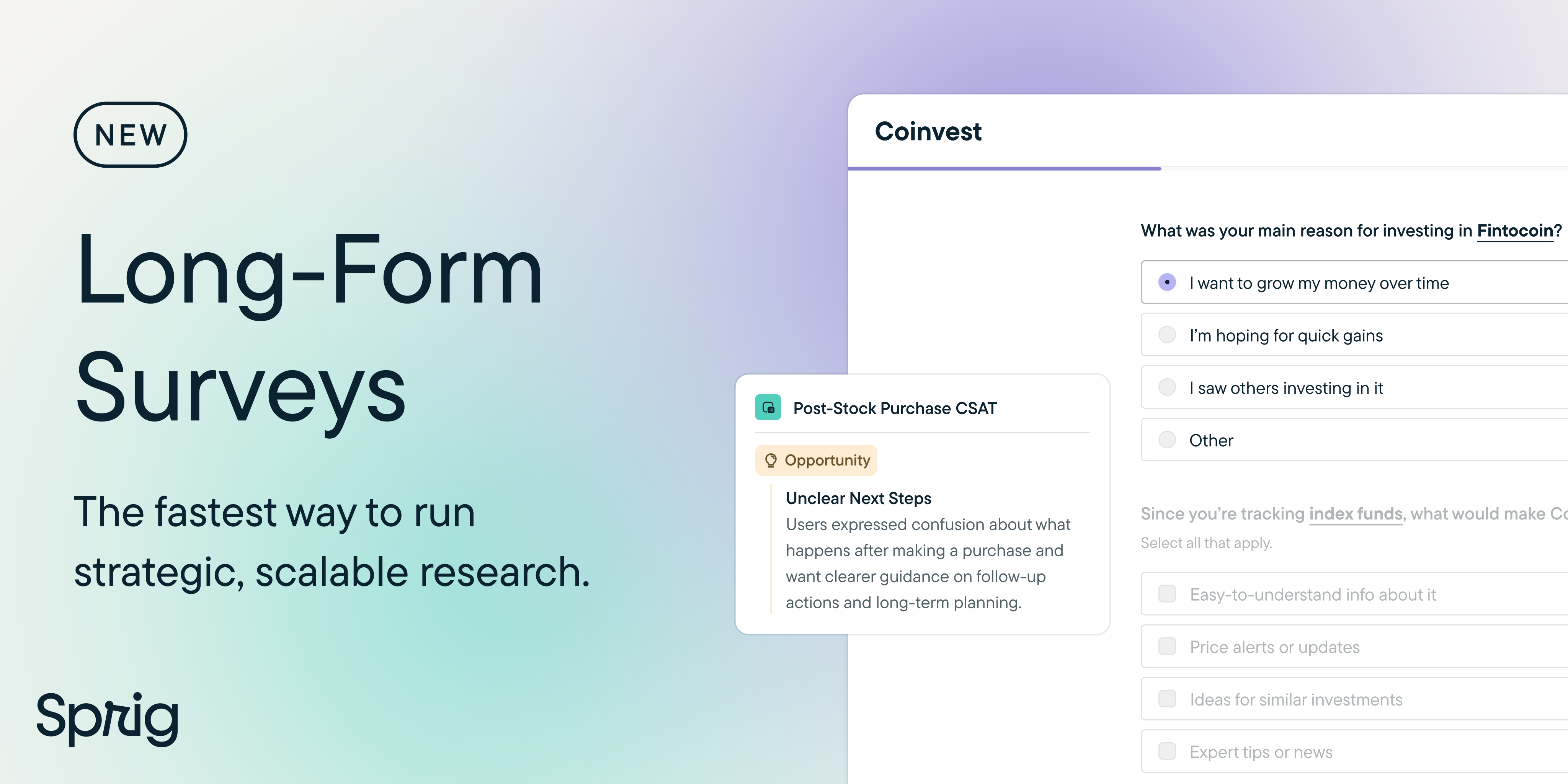 Introducing Sprig Long-Form Surveys: AI-Powered, Personalized Research for Modern Teams